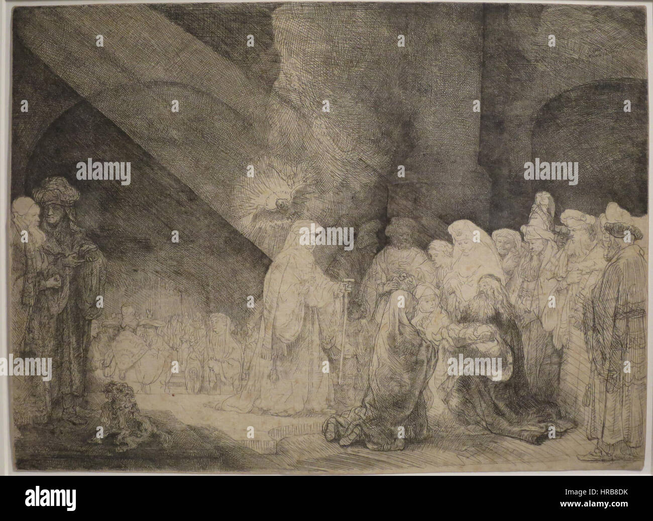 Rembrandt - 'Presentation at the Temple', etching, 1639, HAA Stock ...