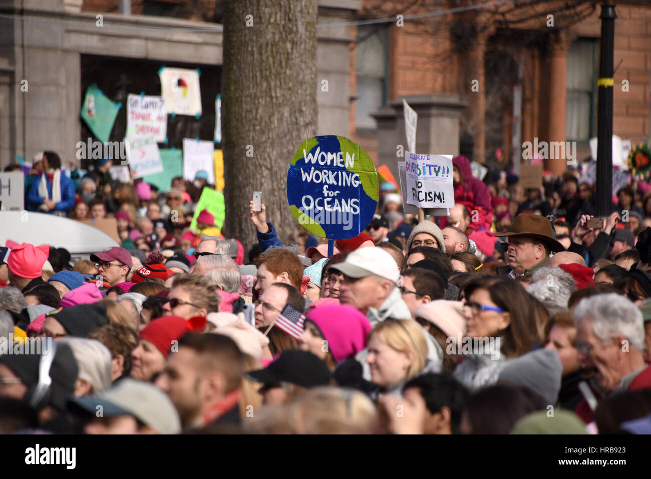 Boston Women's March for America Stock Photo - Alamy