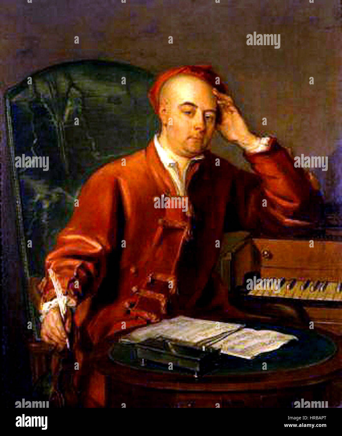 Retrato de Handel Stock Photo - Alamy