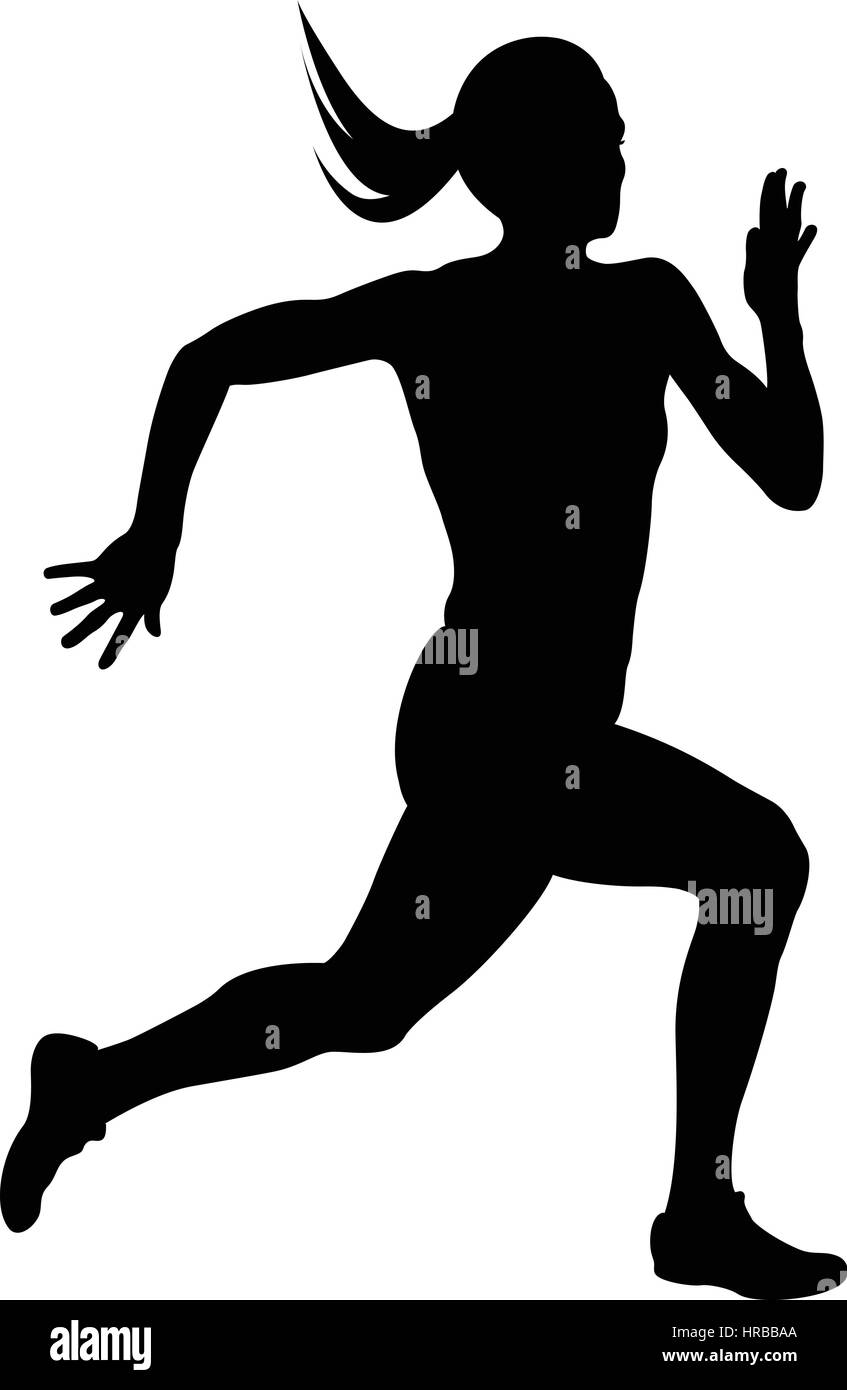 Woman is running Black and White Stock Photos & Images - Alamy