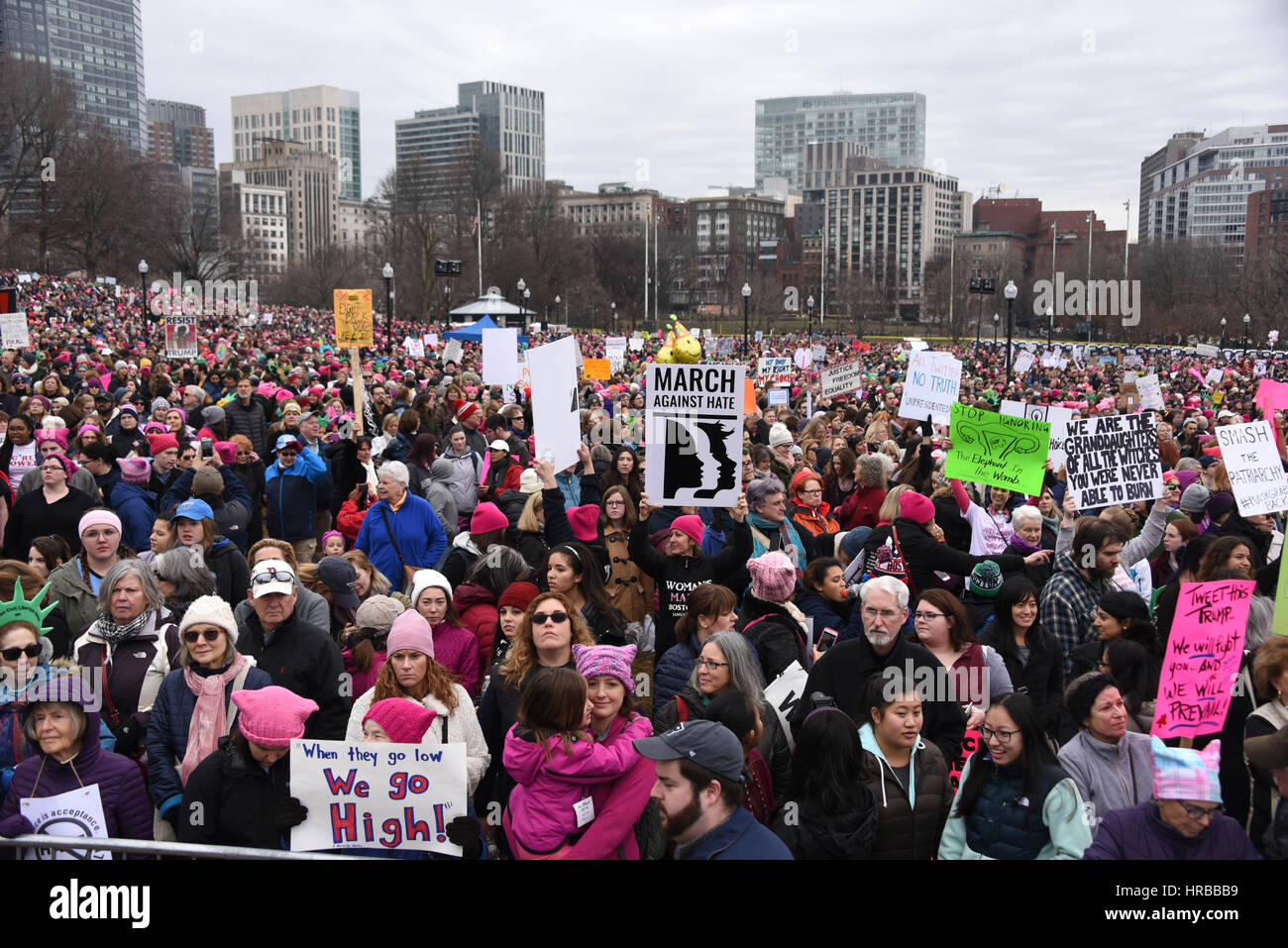Boston Women's March for America Stock Photo - Alamy