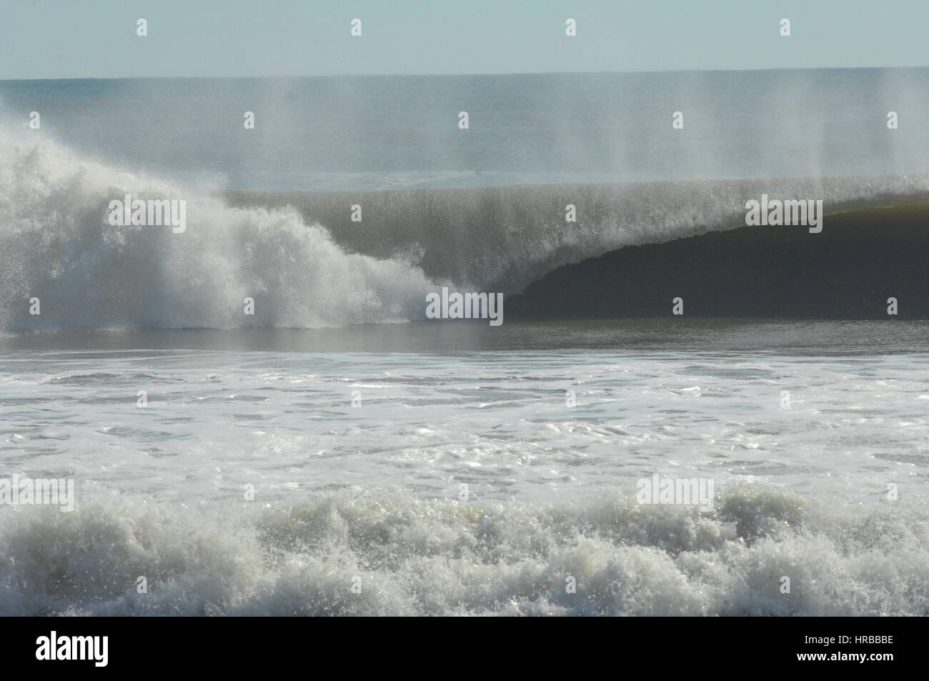 ocean waves crashing, breaking along Outer Banks, North Carolina ...