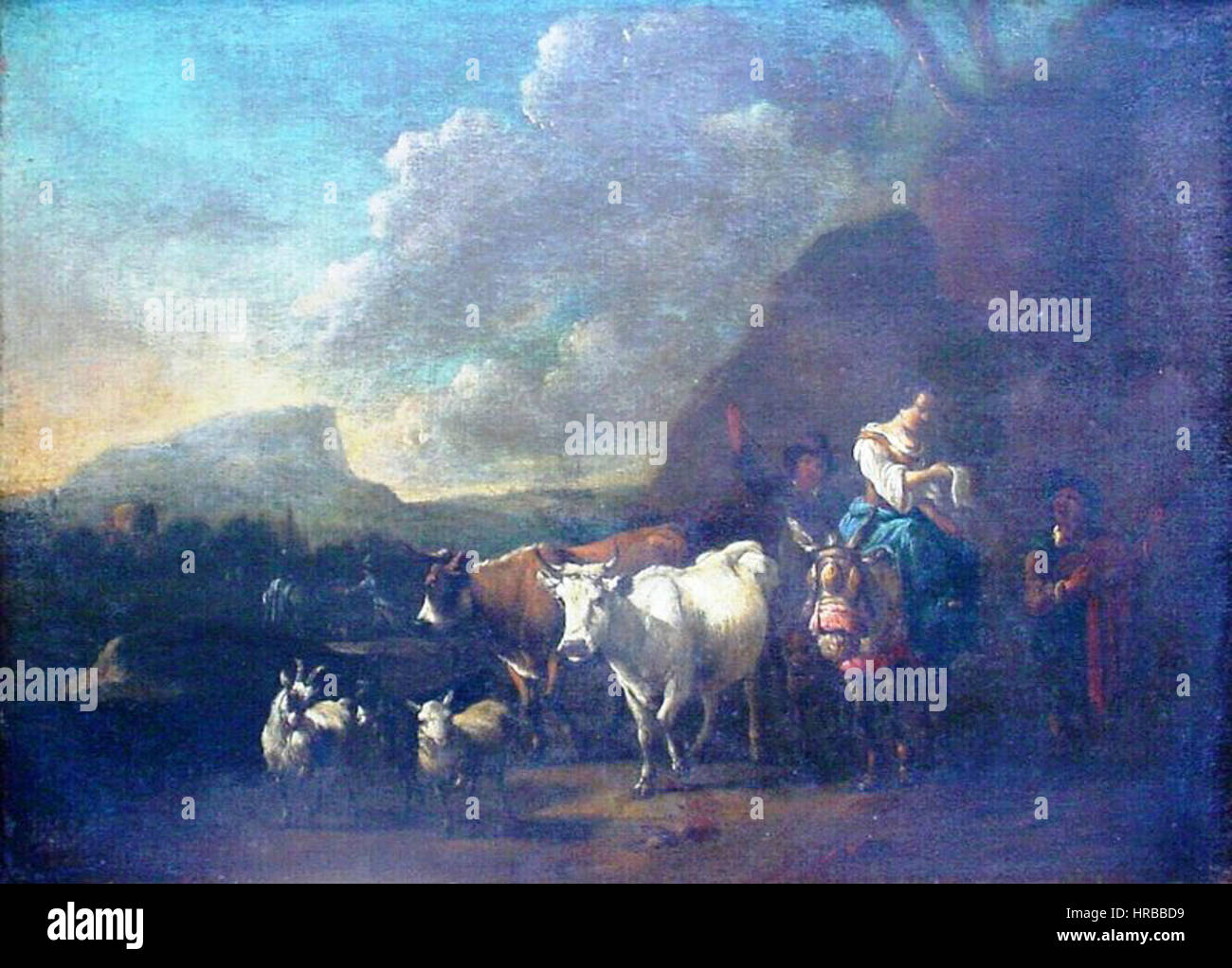 Simon van der Does - Paisagem com figuras-001 Stock Photo - Alamy