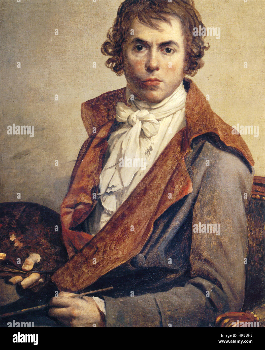 Self-portrait by Jacques-Louis David (detail Stock Photo - Alamy