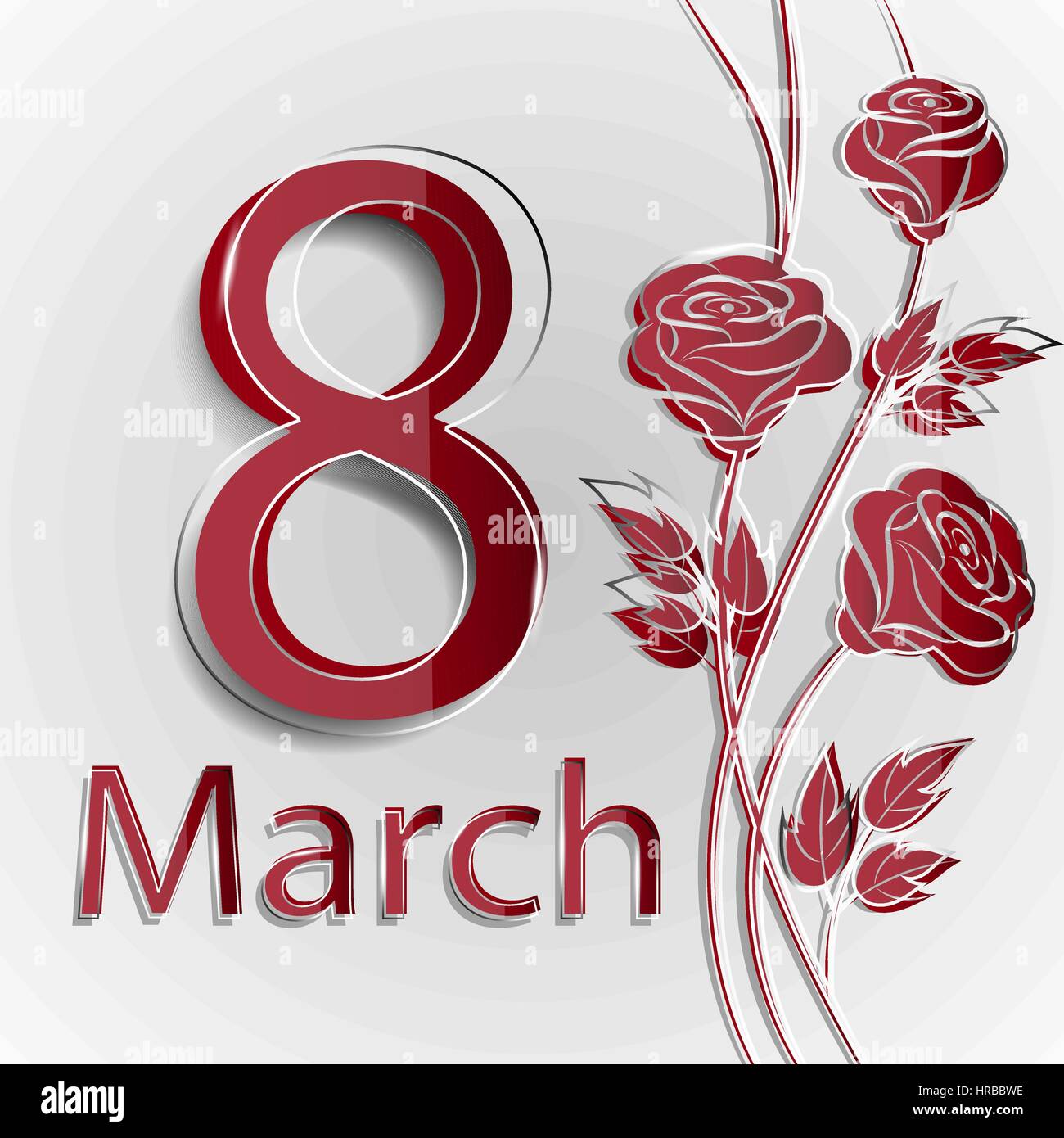 8 March lettering greeting card Stock Vector Image & Art - Alamy