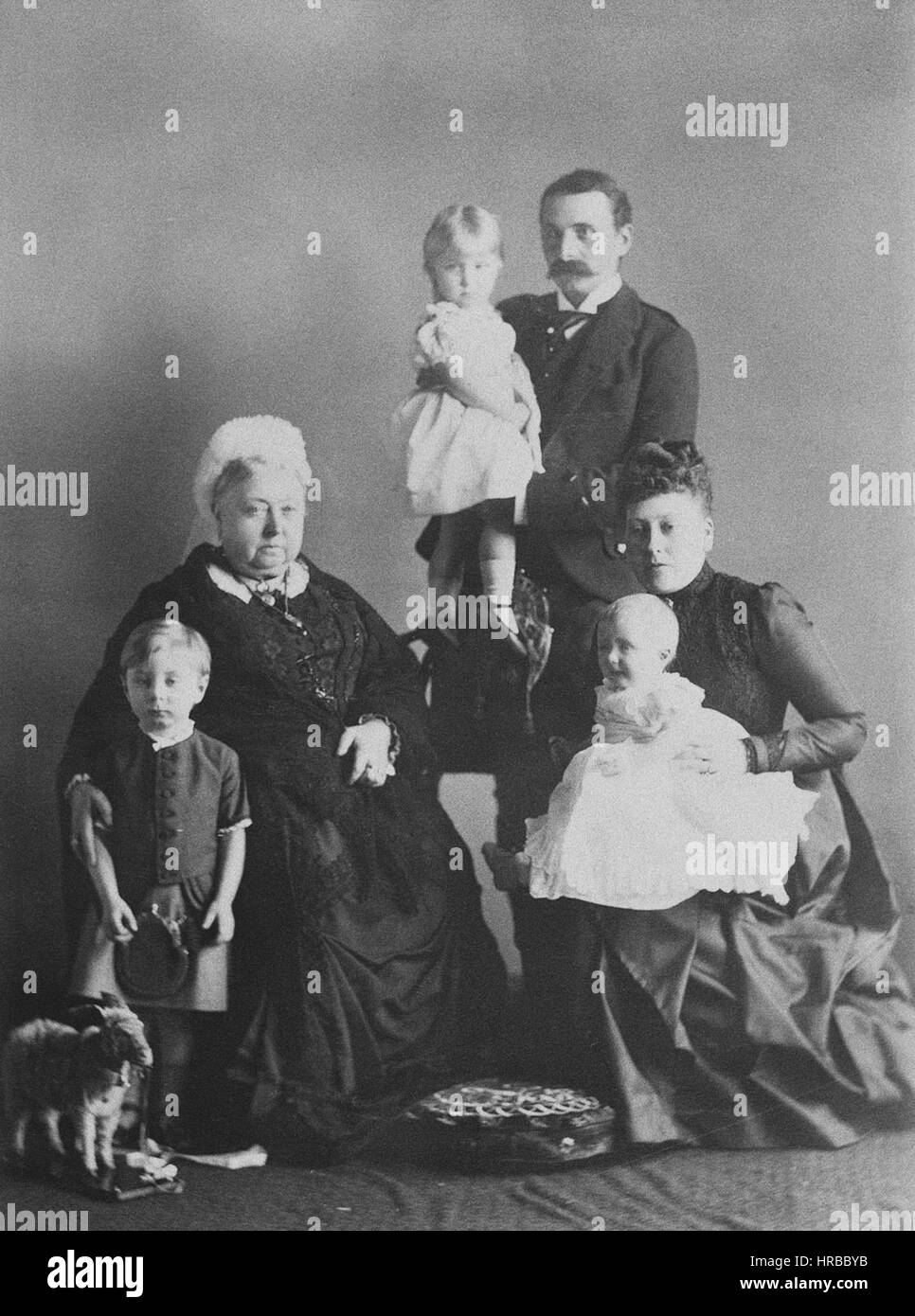 Queen Victoria with Prince and Princess Henry of Battenberg and their ...