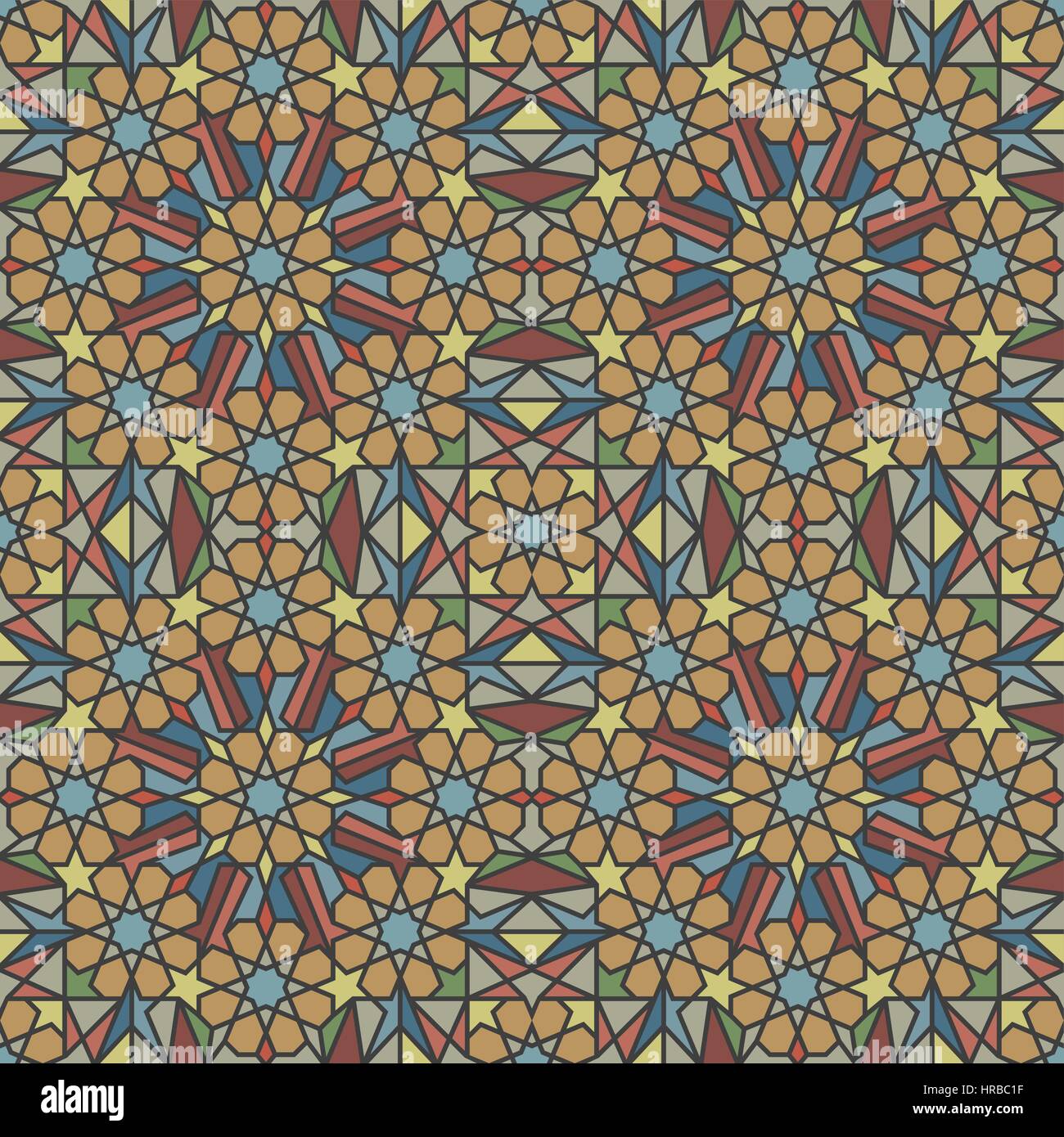 Arabesque. Traditional Arabian mosaic tile. Seamless pattern. Vector ...