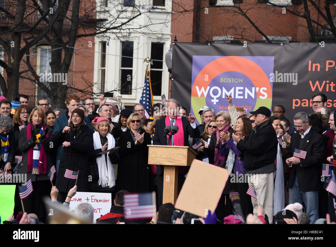 Boston Women's March for America Stock Photo - Alamy