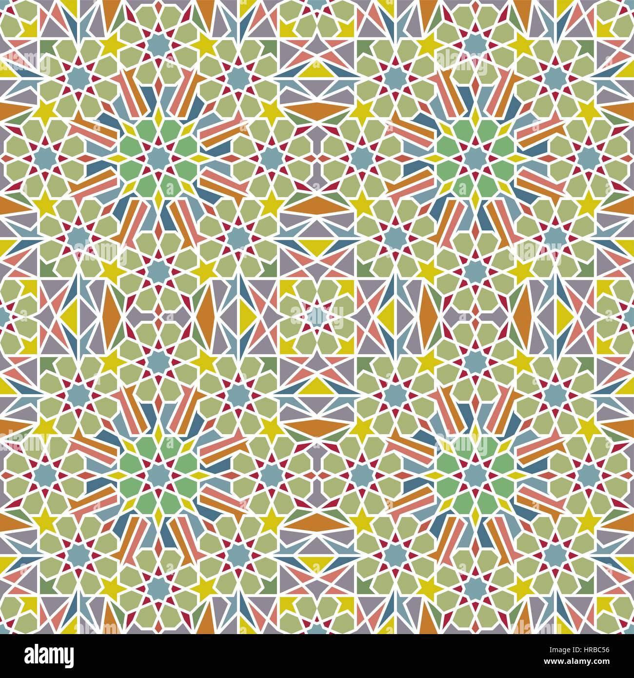 Arabesque. Traditional Arabian mosaic tile. Seamless pattern. Vector ...