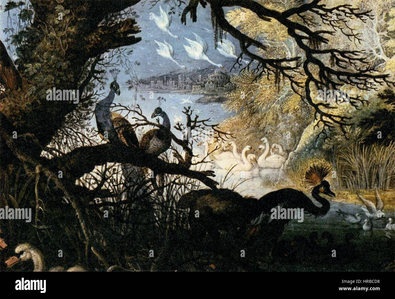 Roelant Savery - Landscape with Birds (detail) - WGA20889 Stock Photo ...