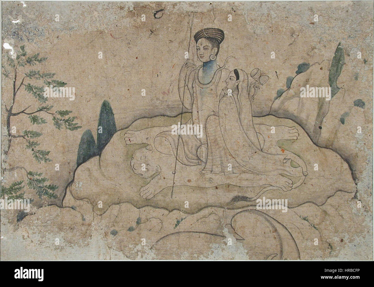 Shiva and Parvati, Seated on Mount Kailasa (6125134372 Stock Photo - Alamy