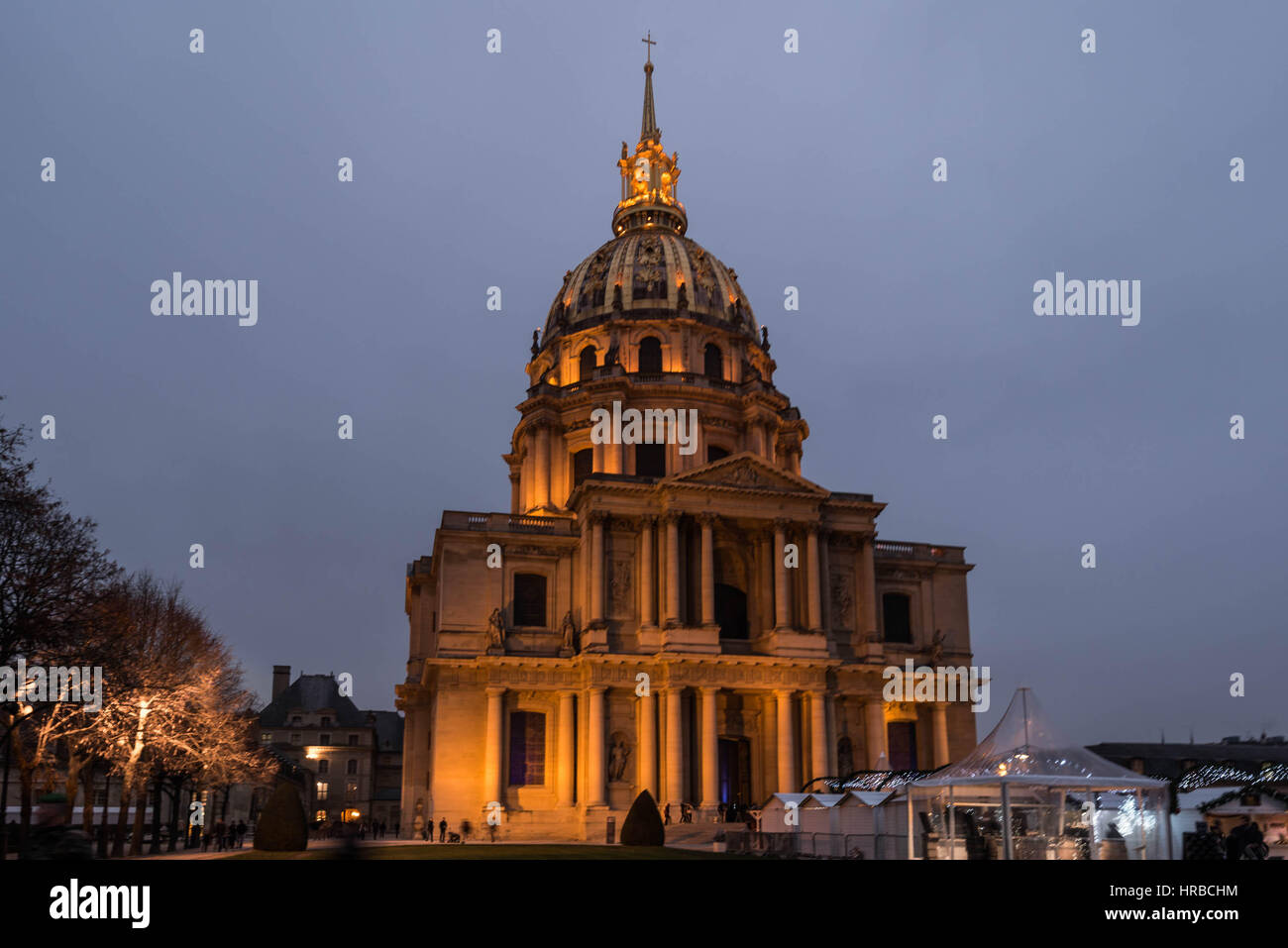 Hotel les Invalides at night, Paris, France Stock Photo - Alamy