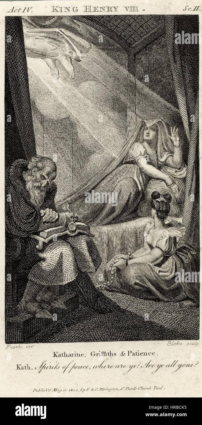 Queen Katharine's Dream Henry VIII 1804 engraving after Fuseli for 1805 ...