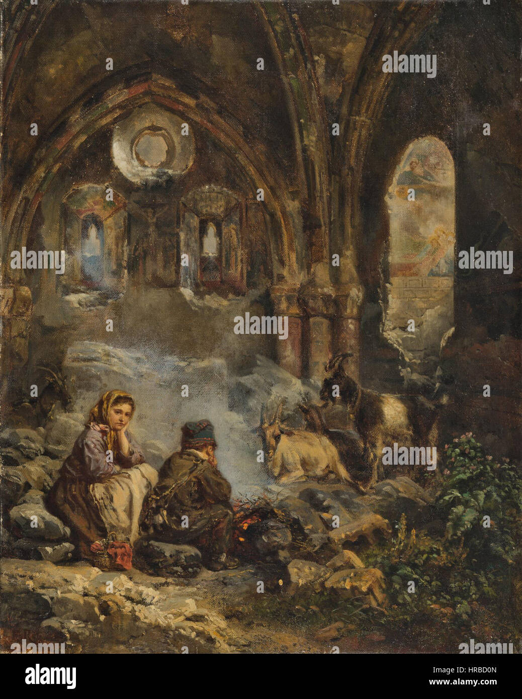 Raphael Ritz Hirtenkinder in der Kapelle von Schloss Tourbillon Stock ...