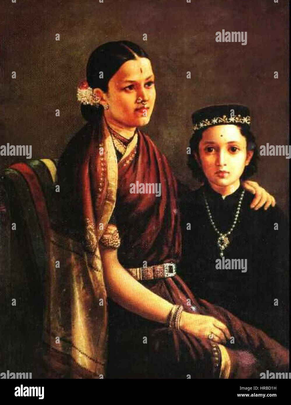 Raja Ravi Varma, Mrs. Ramanadha Rao Stock Photo - Alamy