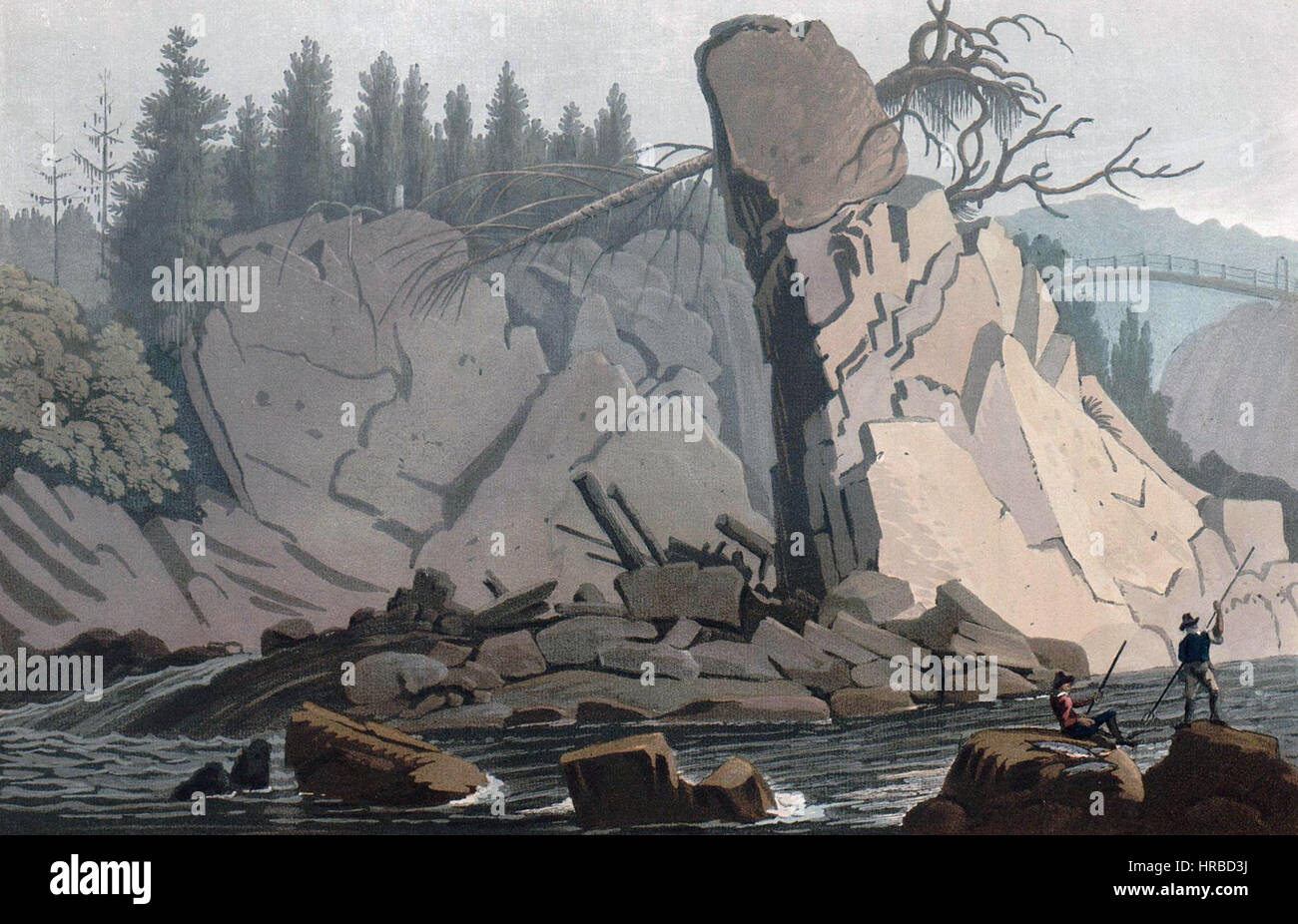 Rock near Lundy (JW Edy plate 21 Stock Photo - Alamy