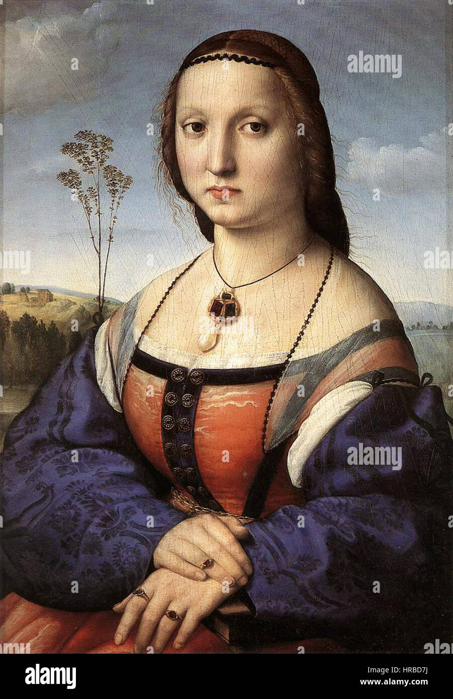 Rafael - Retrato de Maddalena Doni Stock Photo - Alamy