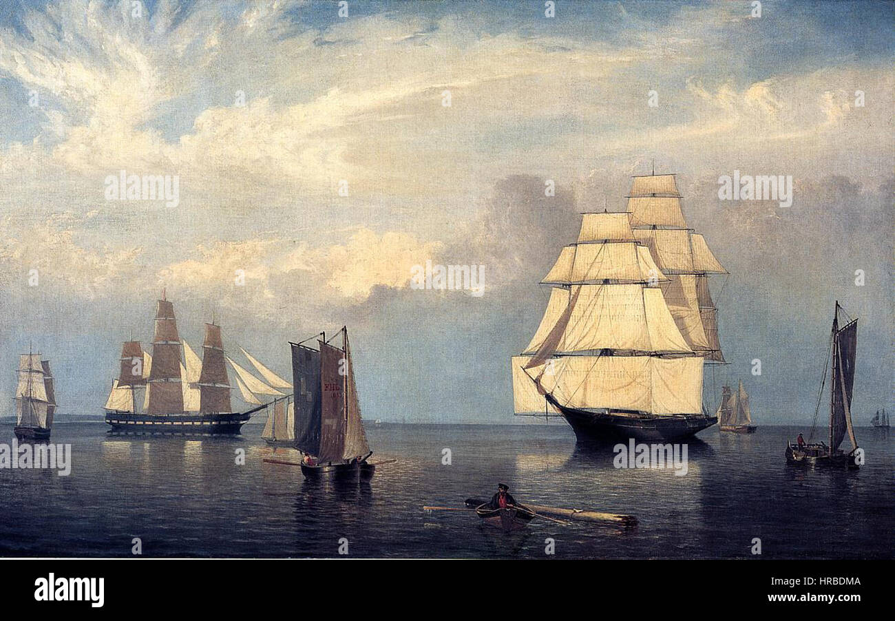 Salem Harbor Fitz Hugh Lane Stock Photo - Alamy