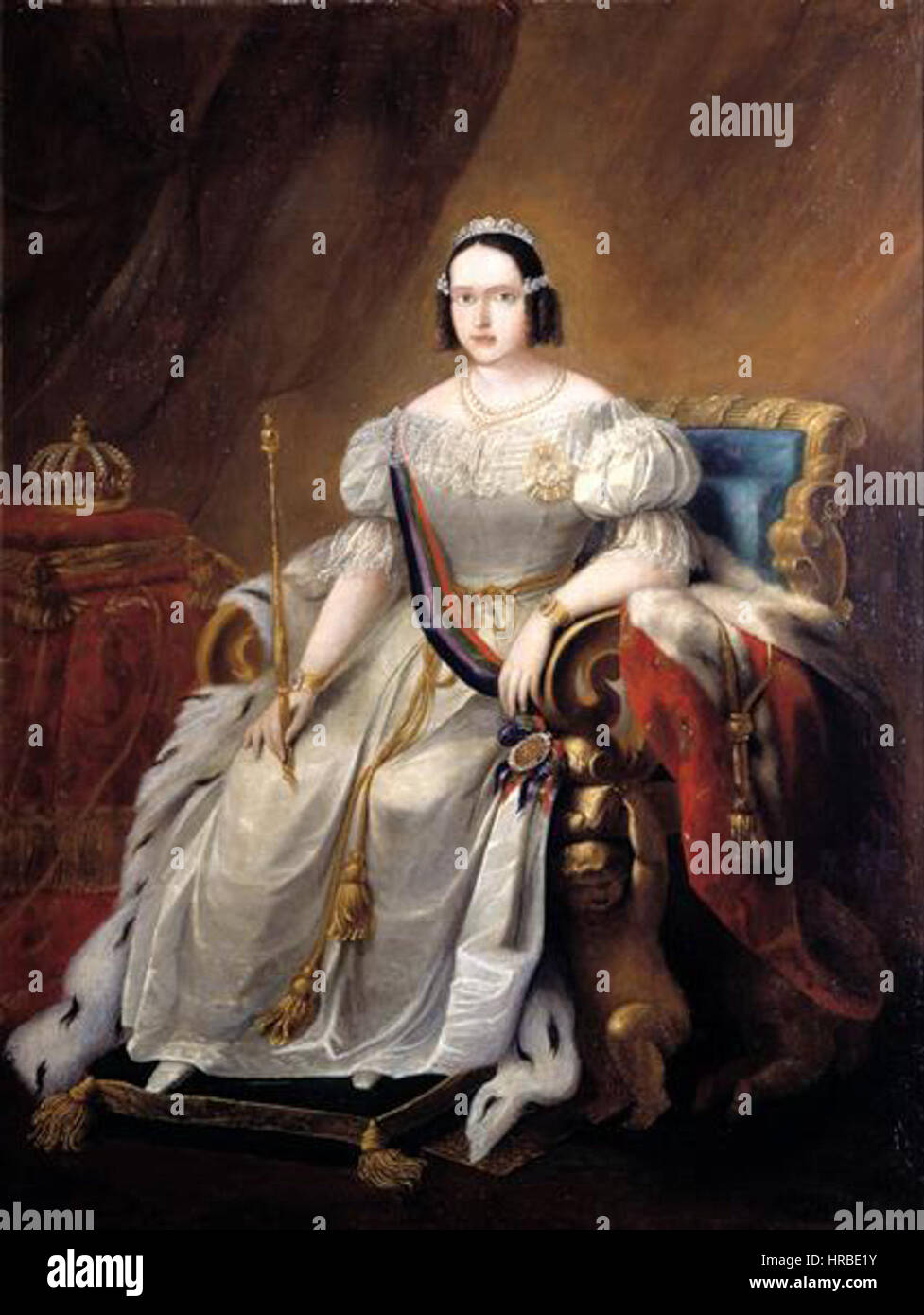 Retrato D. Maria II Stock Photo - Alamy