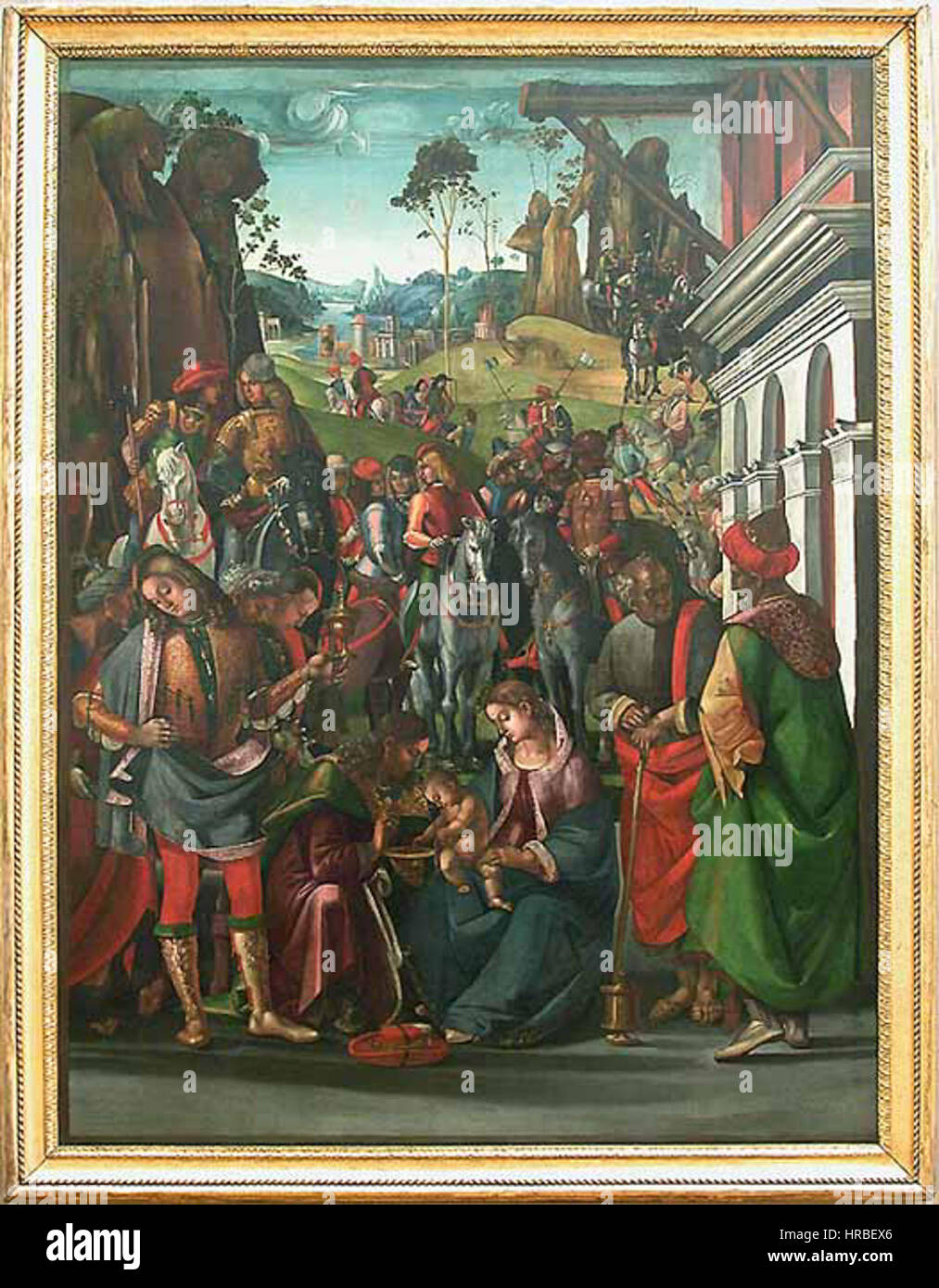 Signorelli, adorazione dei magi, louvre 01 Stock Photo - Alamy