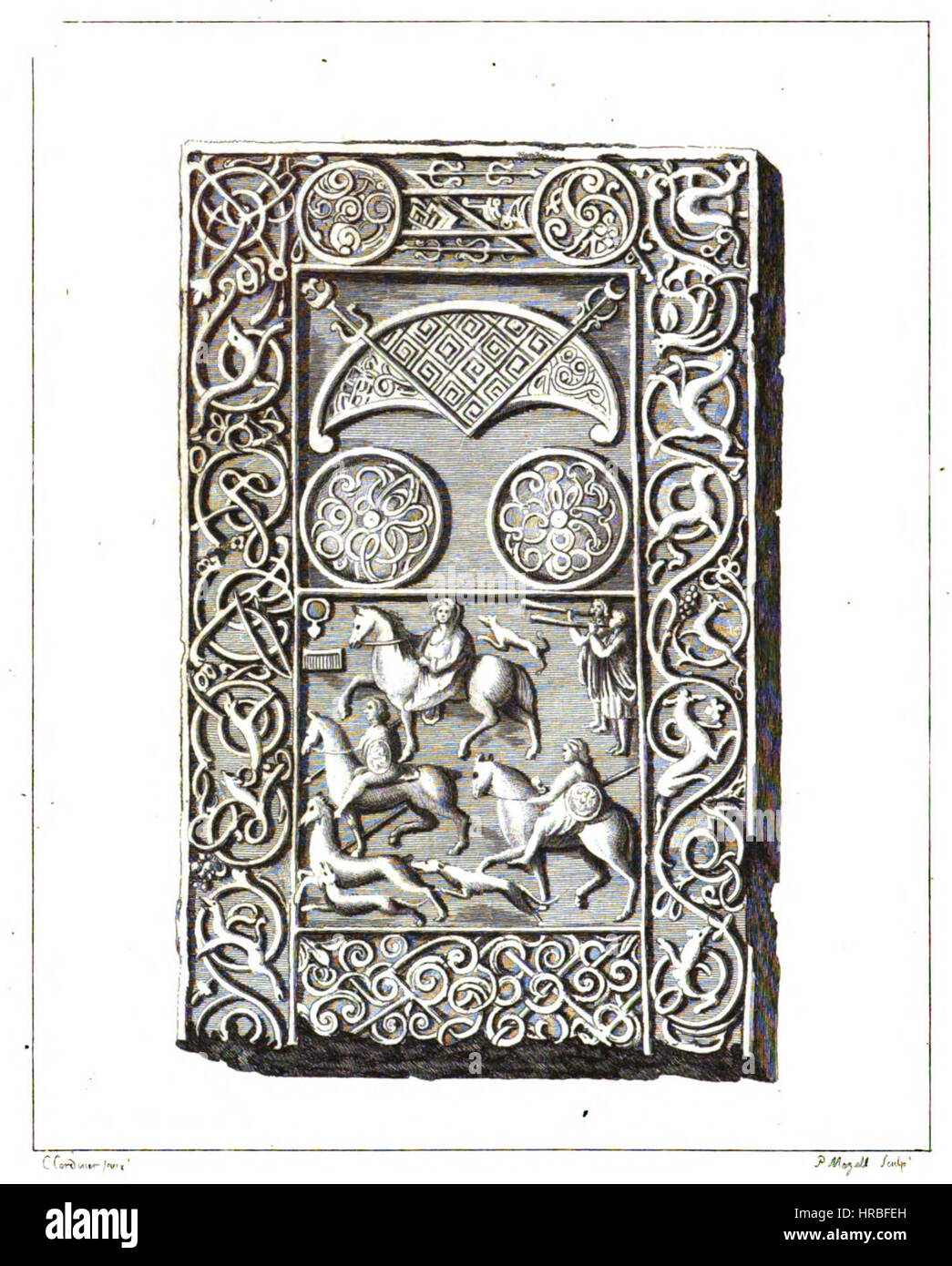 Remarkable ruins pl24 hilton of cadboll stone cordiner mazell Stock ...