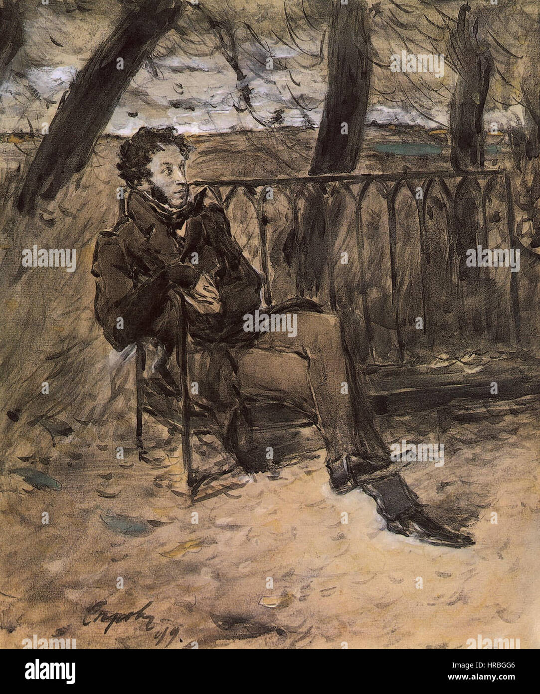 Alexander pushkin drawing hi-res stock photography and images - Alamy