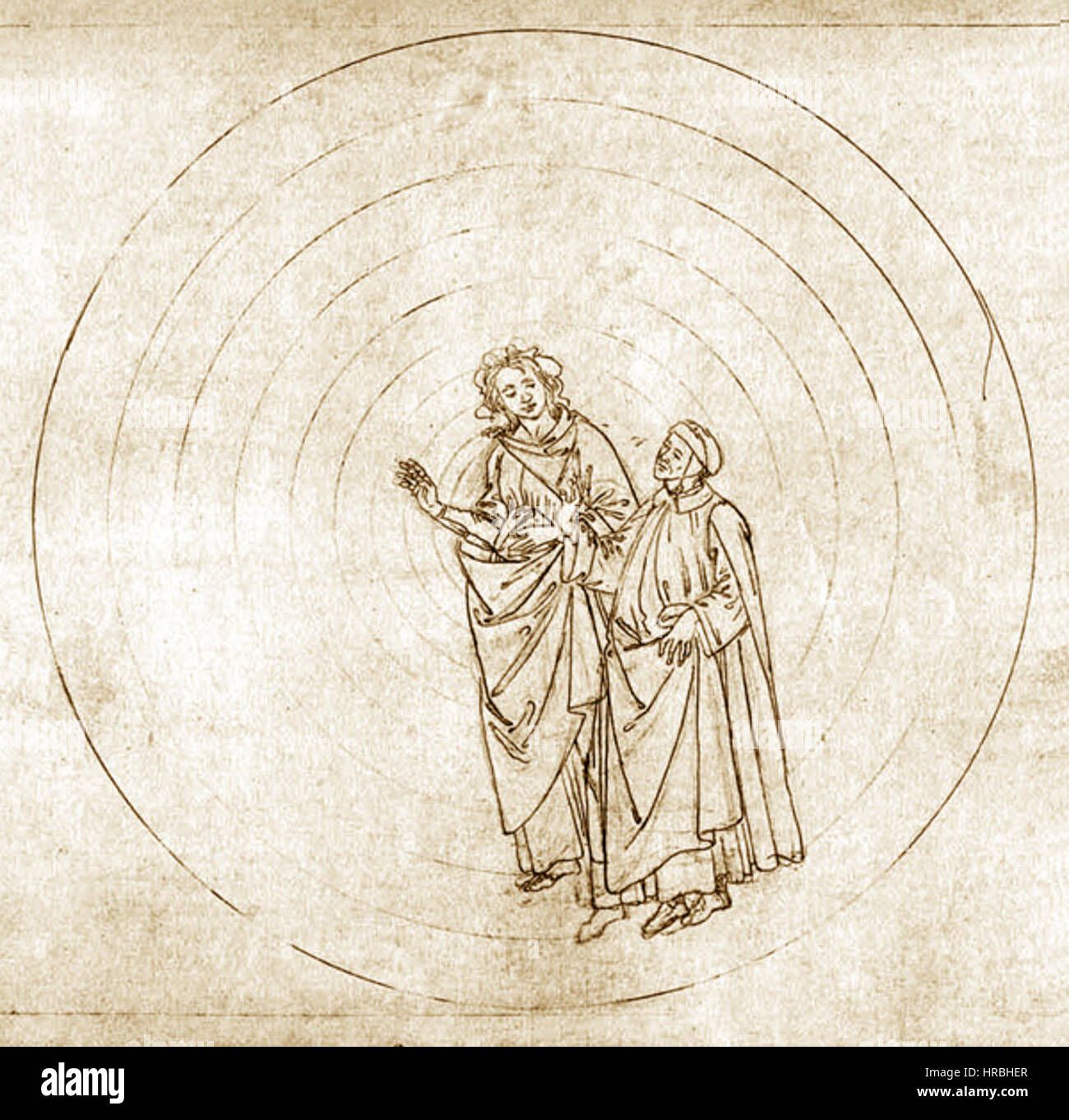 Sandro Botticelli - Paradiso, Canto IX Stock Photo - Alamy