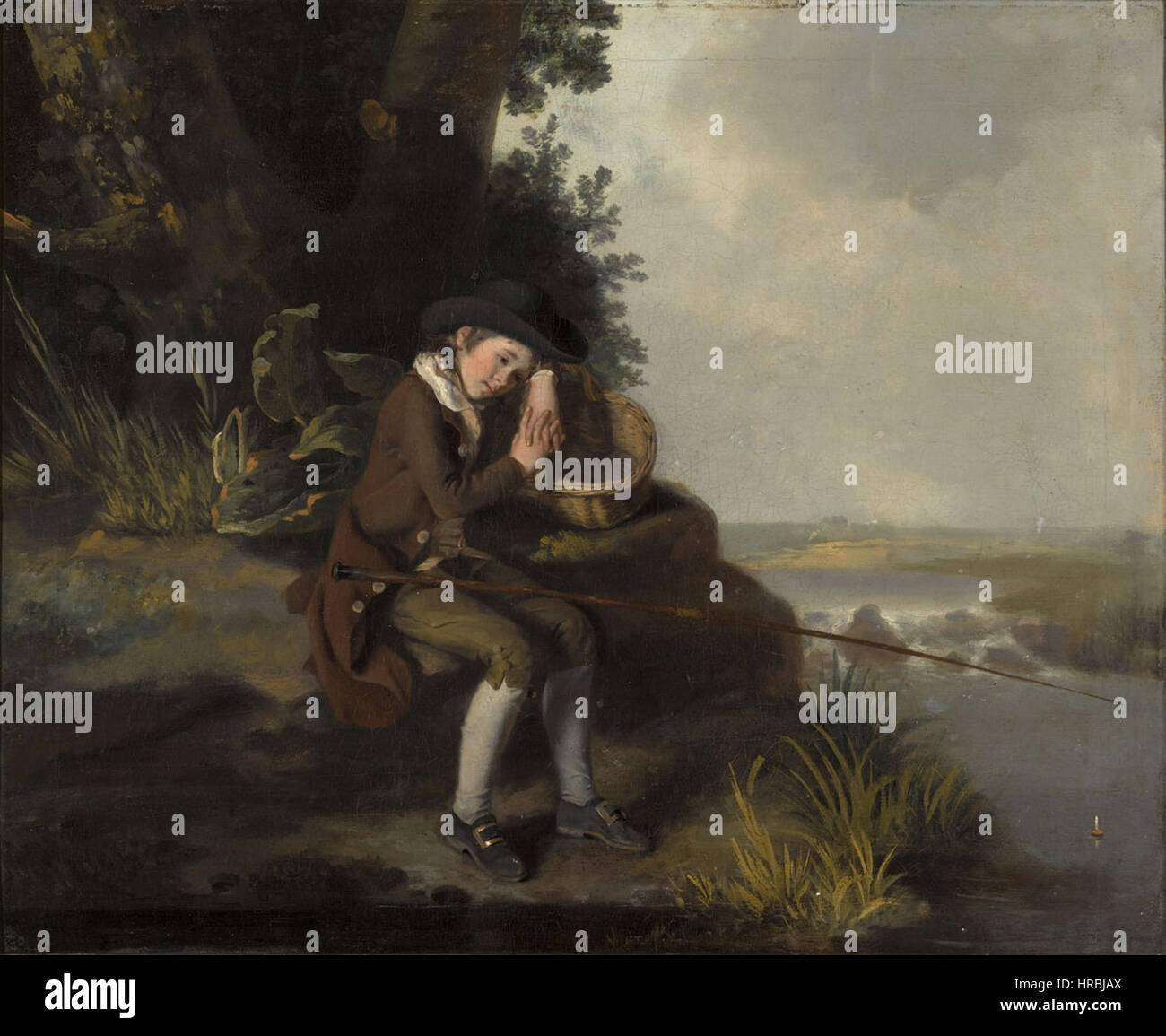 Henry Walton - The young angler Stock Photo - Alamy