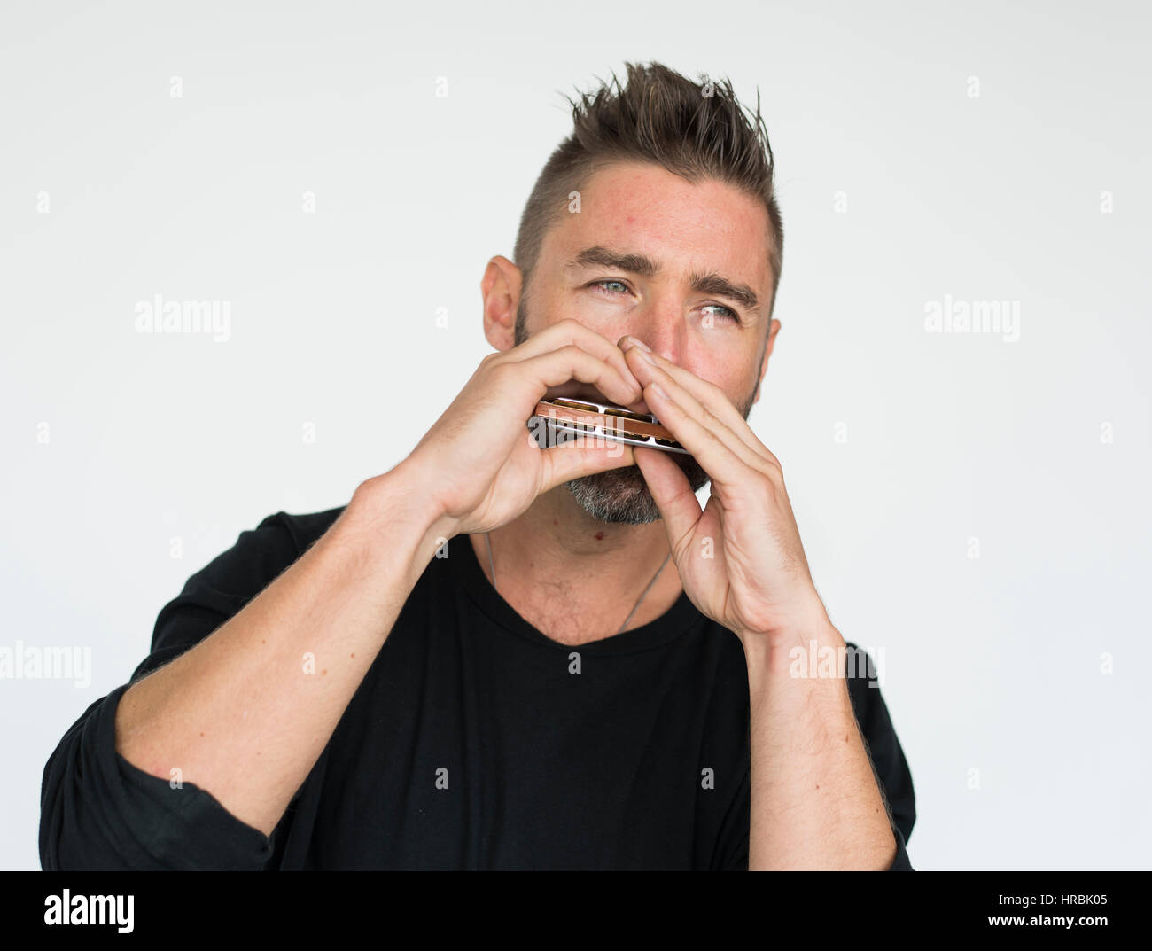 Man Playing Musical Instruments Concept Stock Photo - Alamy