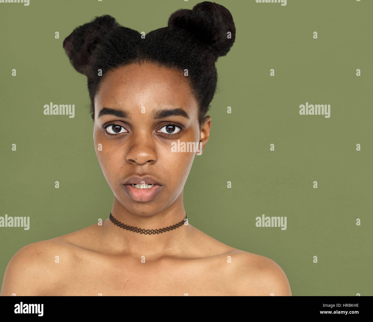 African Descent Woman Front Stock Photo - Alamy