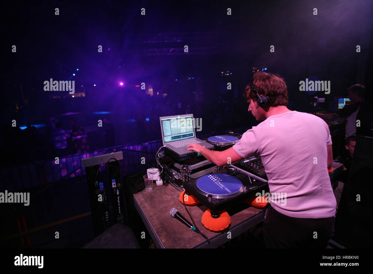 DJ performance at dance party Stock Photo - Alamy