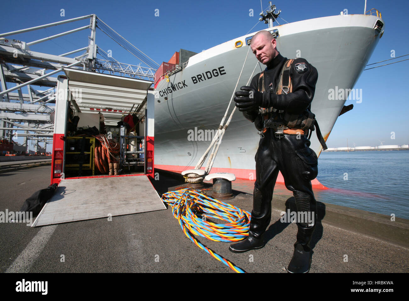 divers at work Stock Photo - Alamy