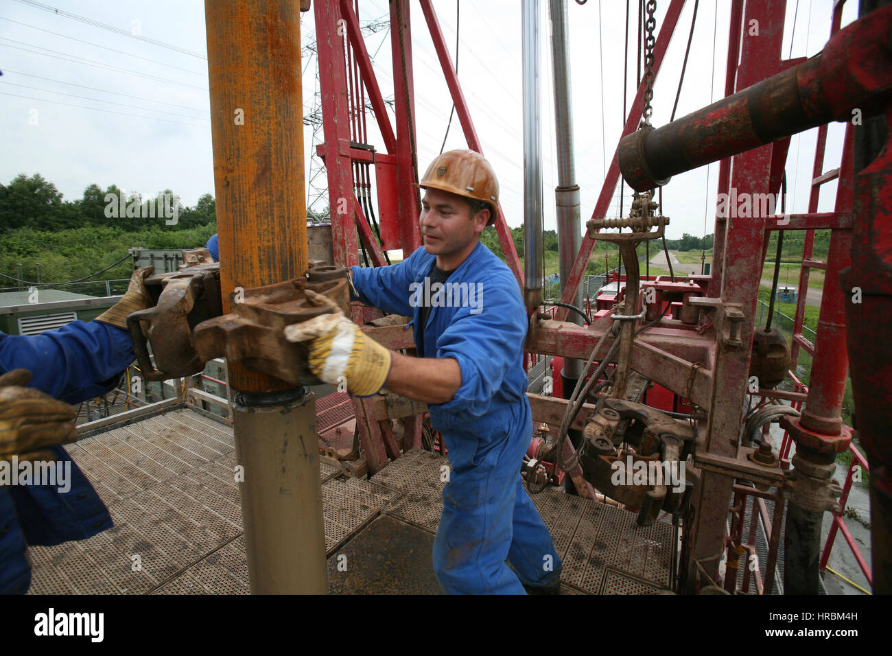 salt drilling rig in the north east of holland Stock Photo - Alamy