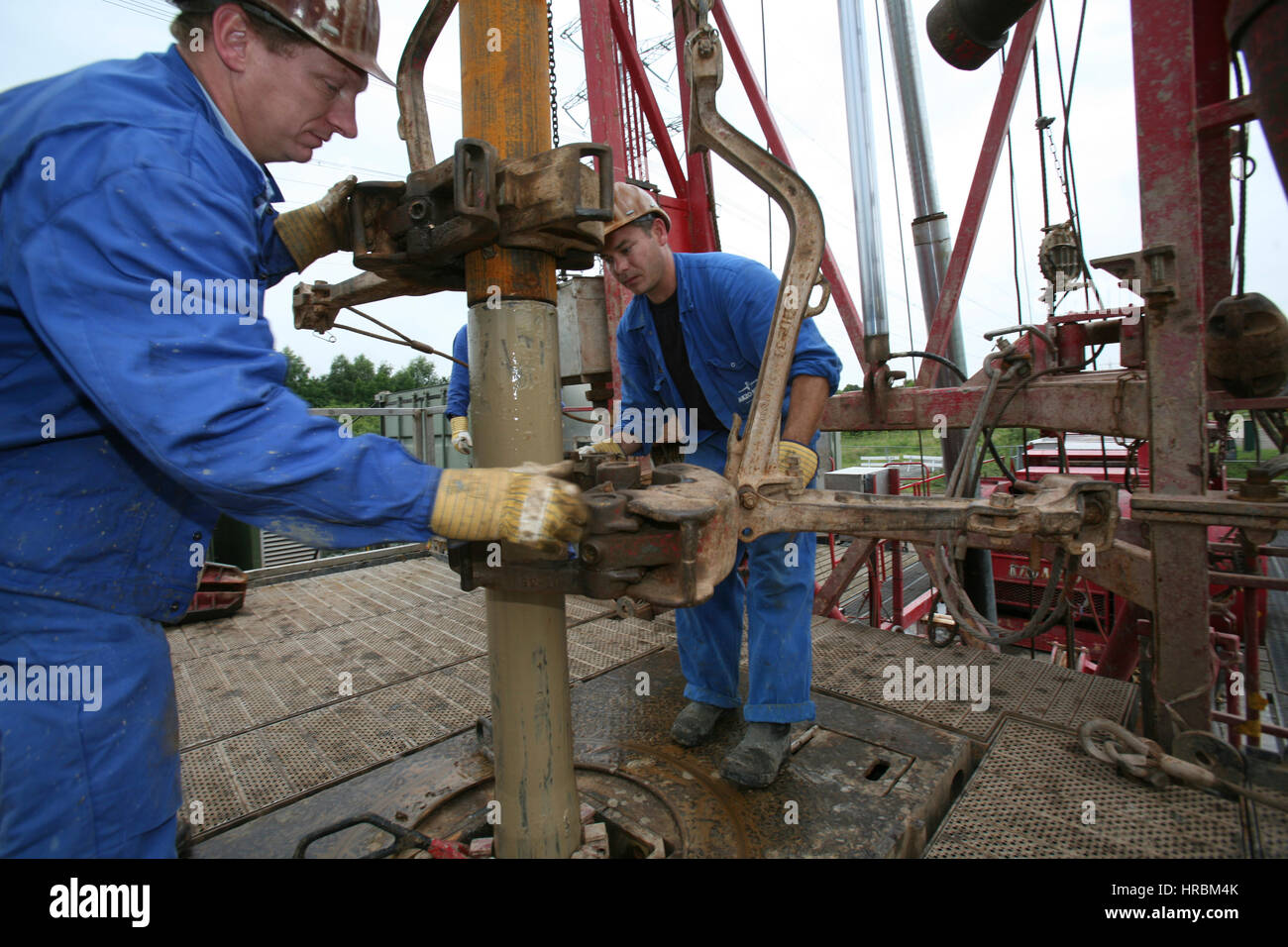 salt drilling rig in the north east of holland Stock Photo - Alamy