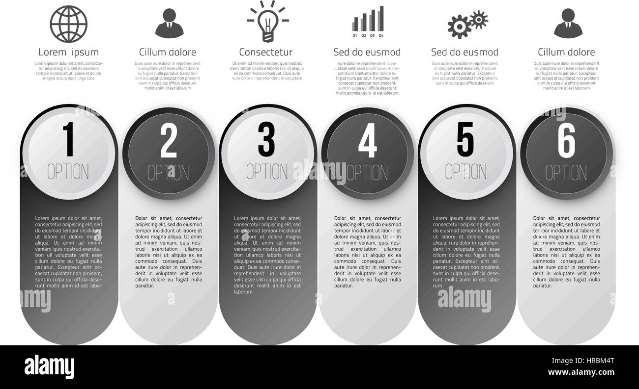 6 steps infographics hi-res stock photography and images - Alamy