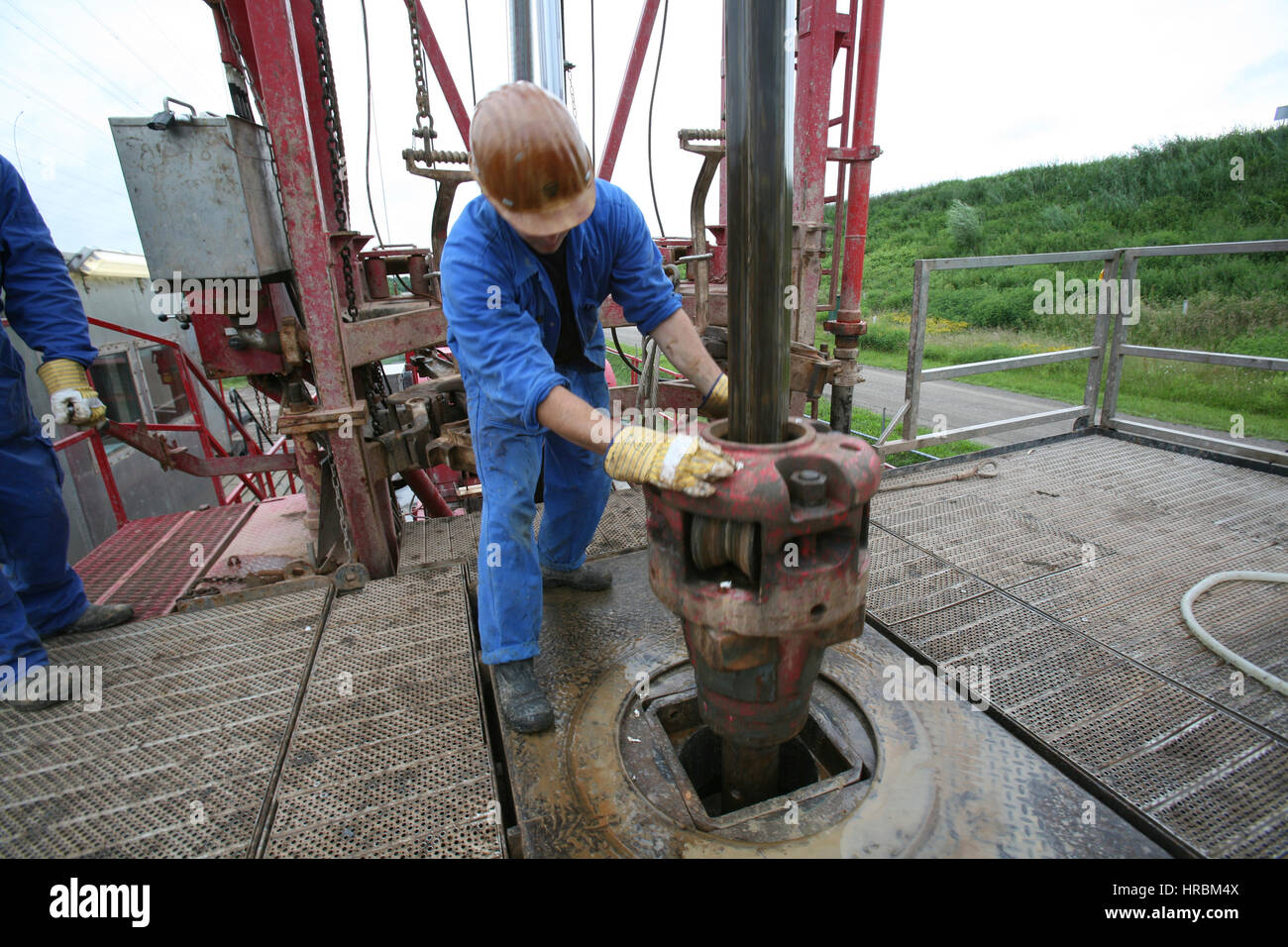salt drilling rig in the north east of holland Stock Photo - Alamy