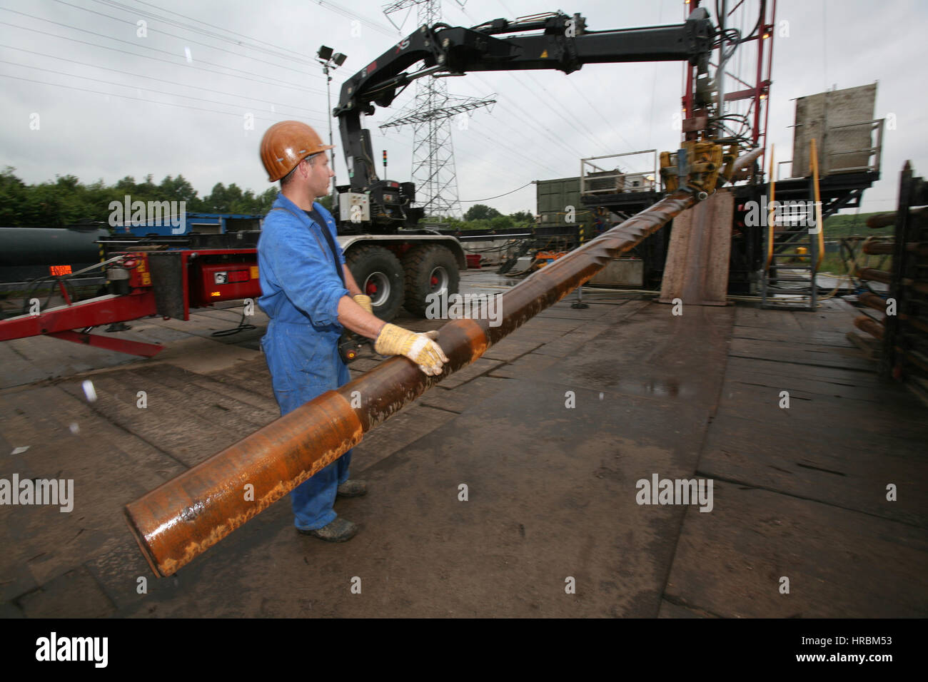 salt drilling rig in the north east of holland Stock Photo - Alamy