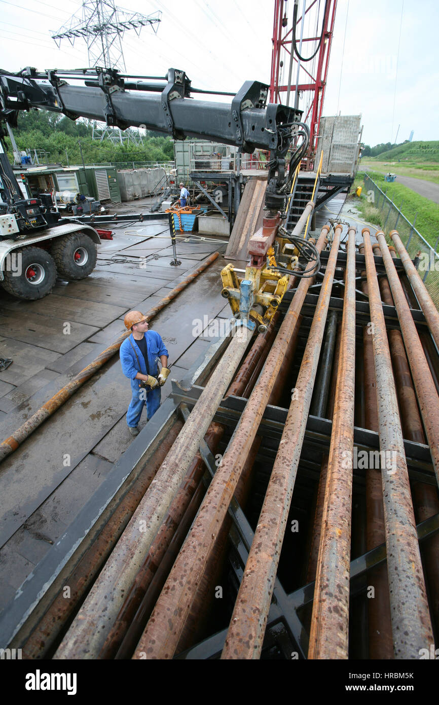 salt drilling rig in the north east of holland Stock Photo - Alamy