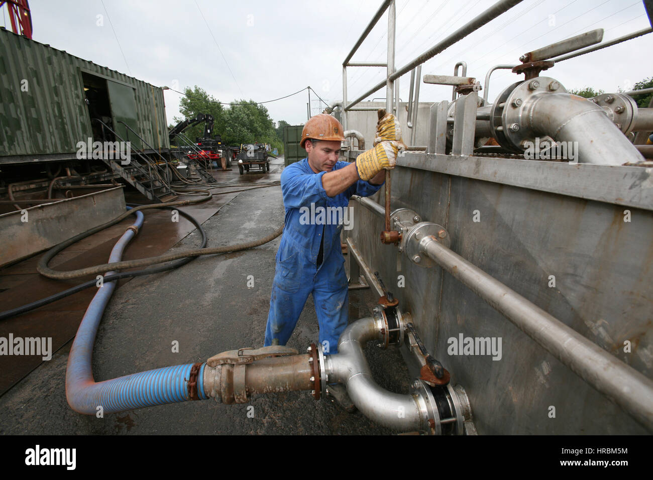 salt drilling rig in the north east of holland Stock Photo - Alamy