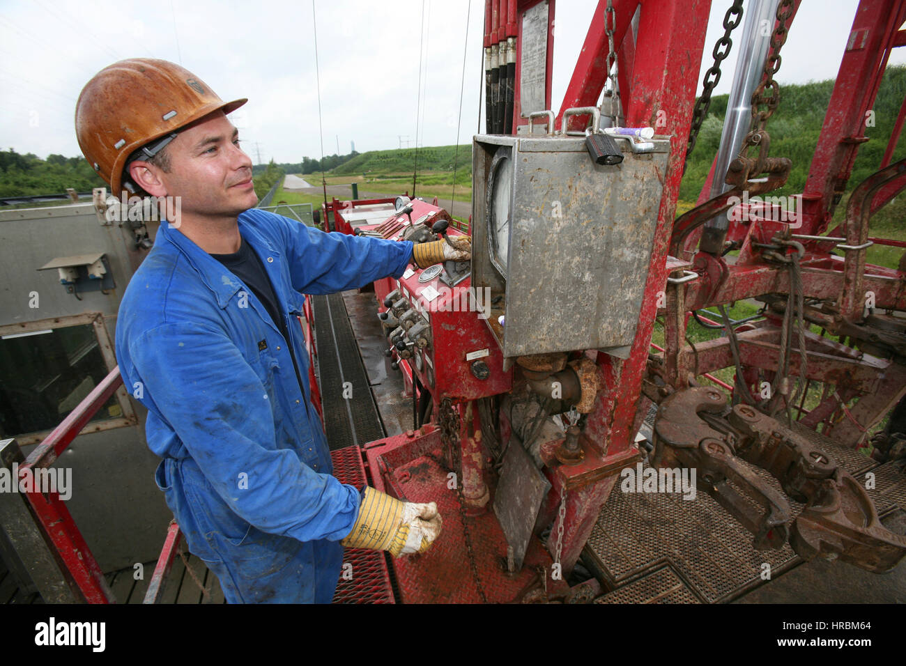 salt drilling rig in the north east of holland Stock Photo - Alamy