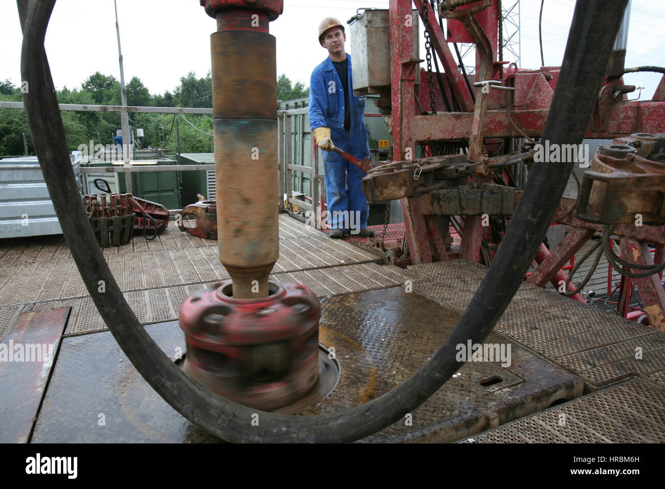 salt drilling rig in the north east of holland Stock Photo - Alamy