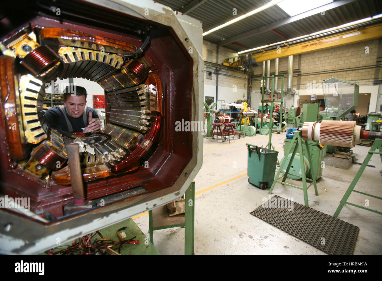 maintenance of electro engines Stock Photo - Alamy
