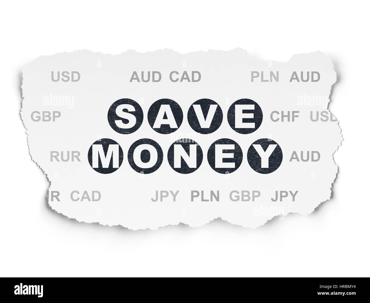 Money concept: Save Money on Torn Paper background Stock Photo - Alamy