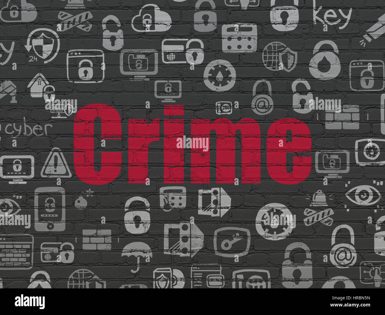 Safety concept: Crime on wall background Stock Photo - Alamy