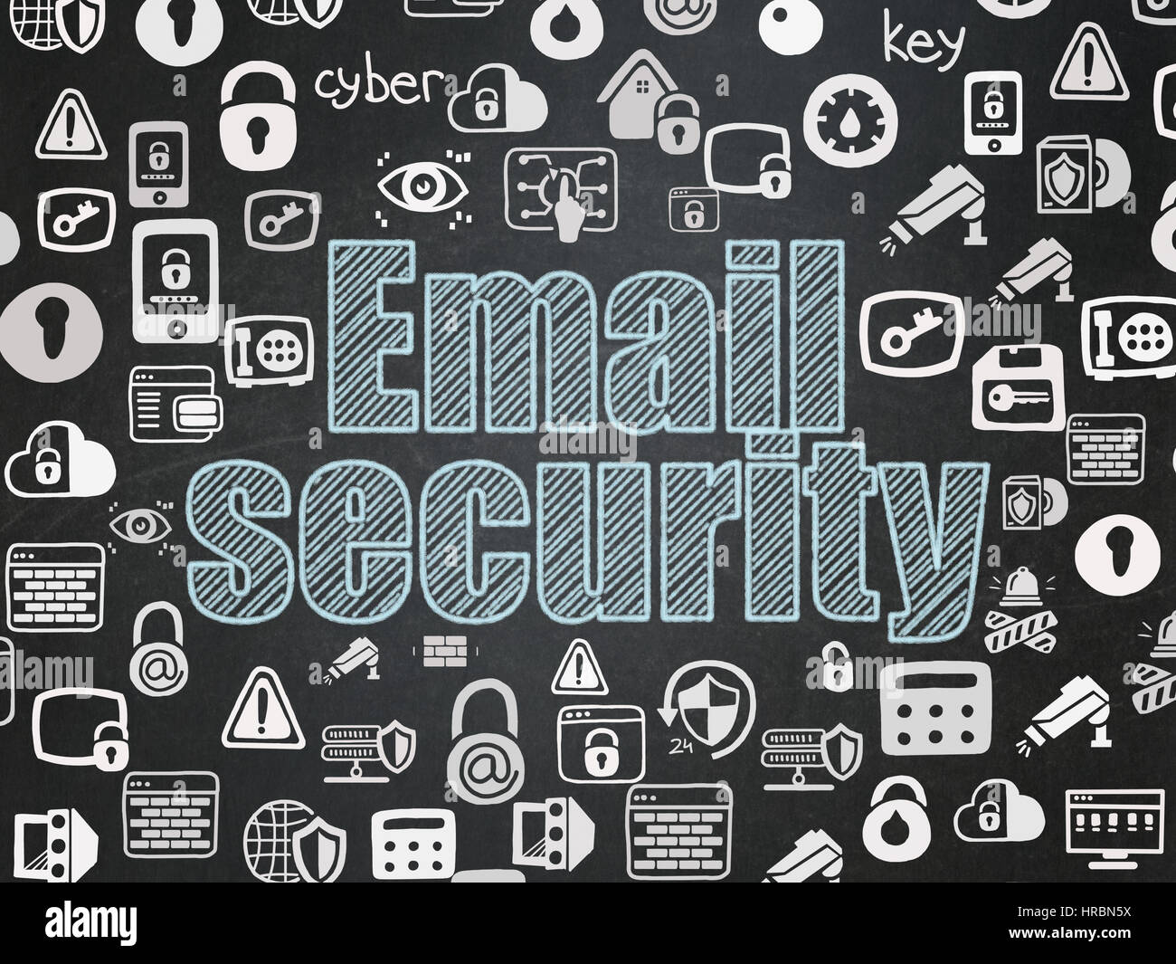 Safety concept: Email Security on School board background Stock Photo ...