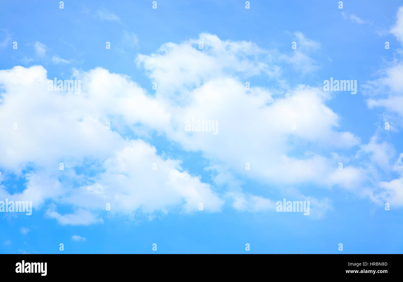 Strip of clouds in the blue sky, may be used as background Stock Photo ...