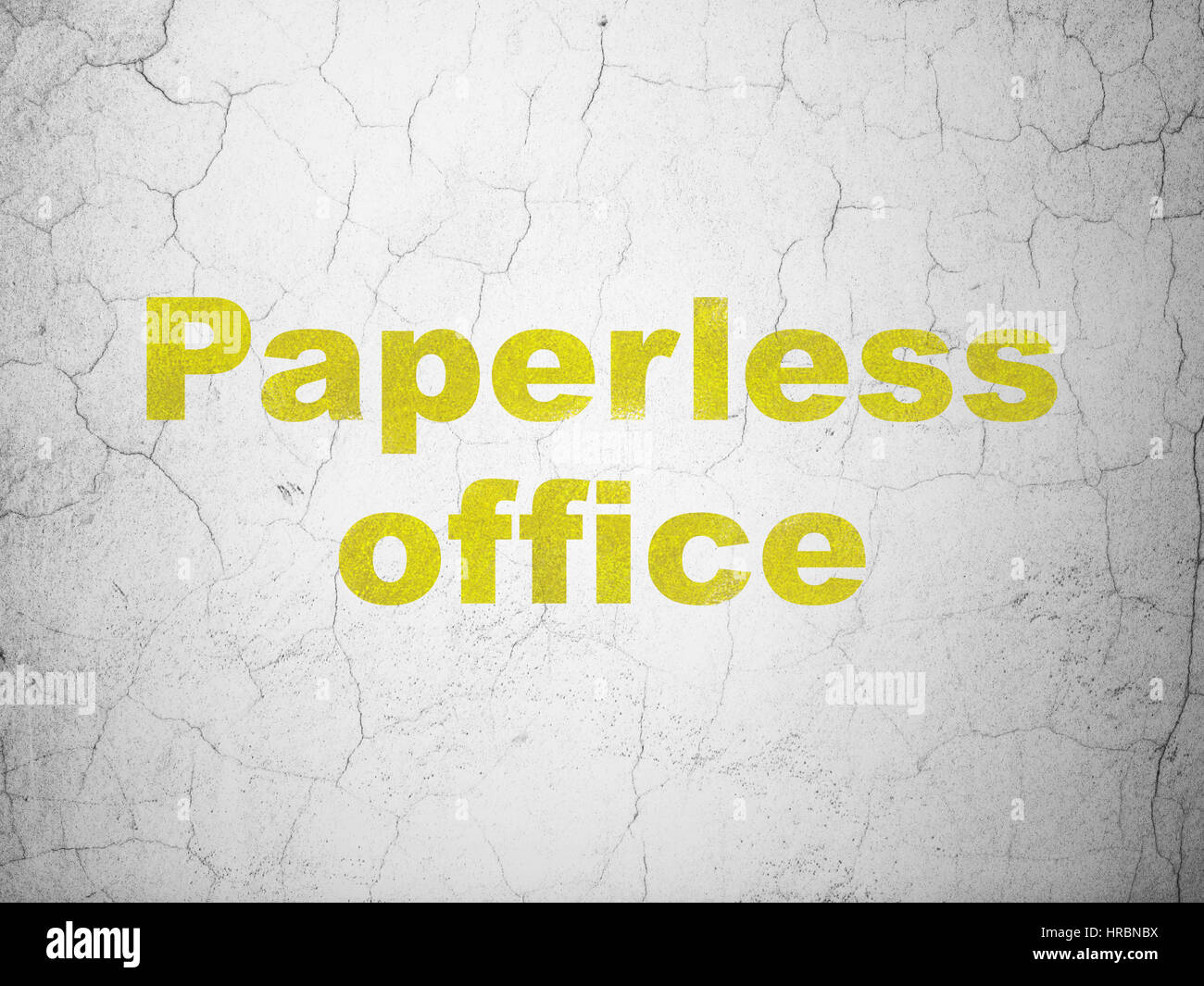 Business concept: Paperless Office on wall background Stock Photo - Alamy