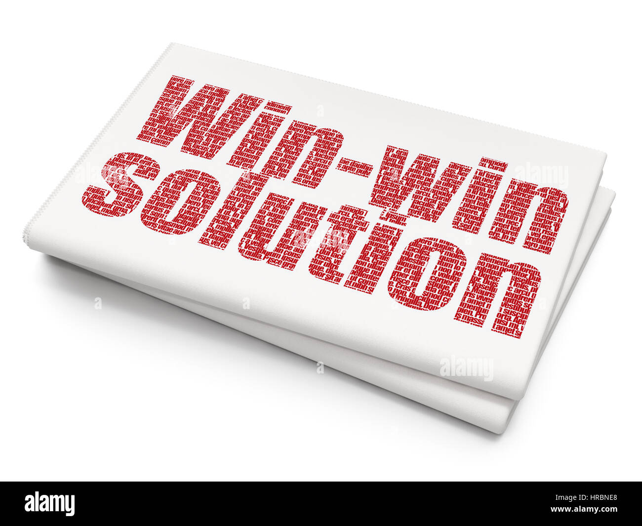 Finance concept: Win-win Solution on Blank Newspaper background Stock ...