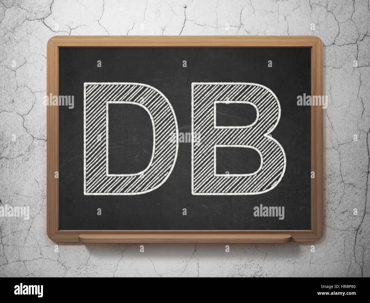 Stock market indexes concept: DB on chalkboard background Stock Photo ...