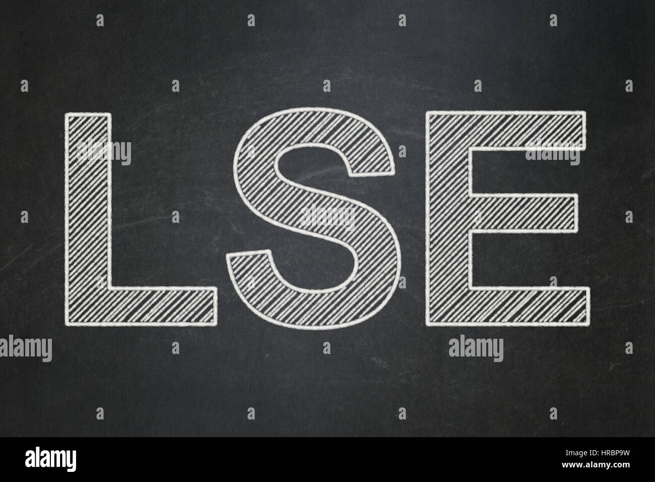 Stock market indexes concept: LSE on chalkboard background Stock Photo ...